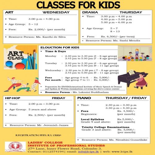 Courses for Children – LCIPS